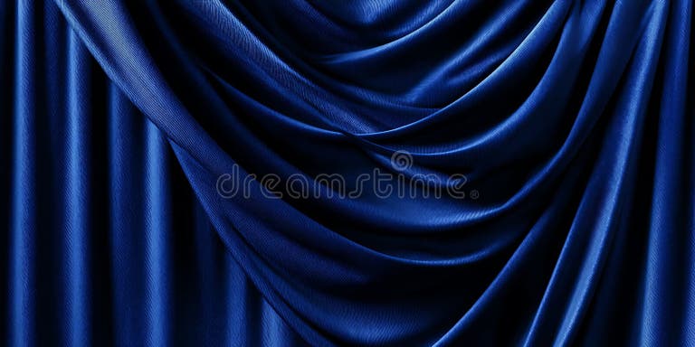 Stunning Blue Velvet Drape Luxurious Texture Background Stock ...