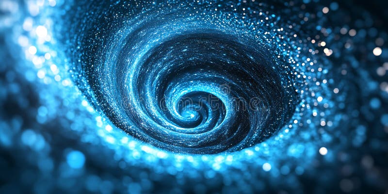 Stunning Blue Vortex: Abstract Swirling Particle Background Stock ...