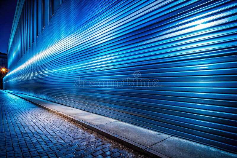 Stunning Blue Wall Mockup Long Exposure Photography for Modern Design ...