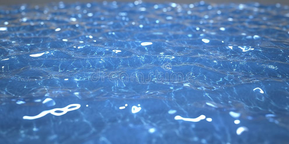 Stunning Blue Water Texture Gently Rippling Ocean Surface Background ...