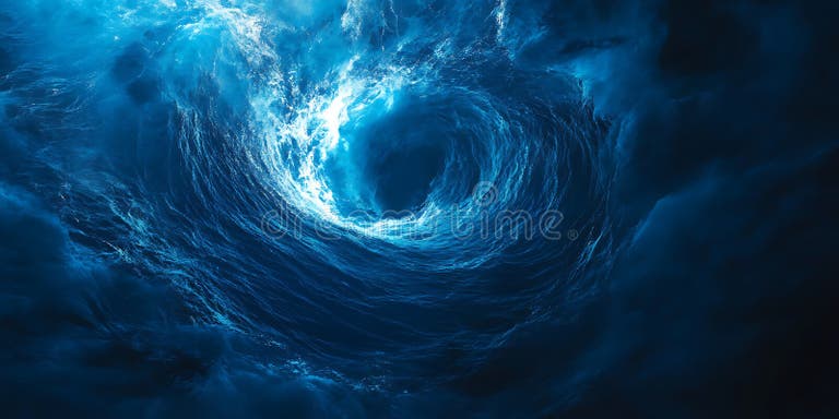 Stunning Blue Water Vortex Abstract Background Image Stock Illustration ...
