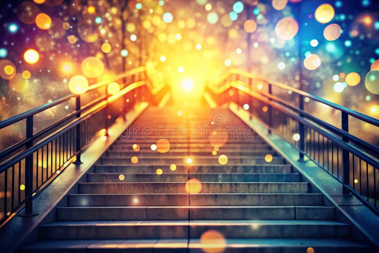 Stunning Bokeh Effect on Architectural Stairs a DepthRich Image for ...