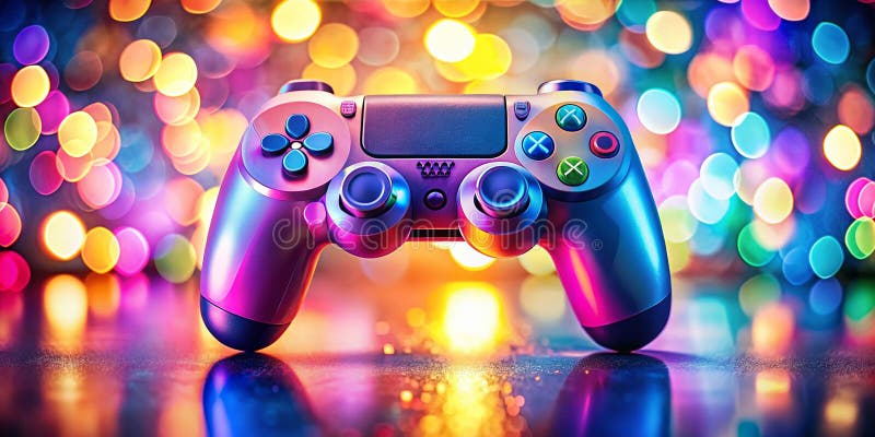Stunning Bokeh Effect Highlights Isolated Video Game Controller on ...