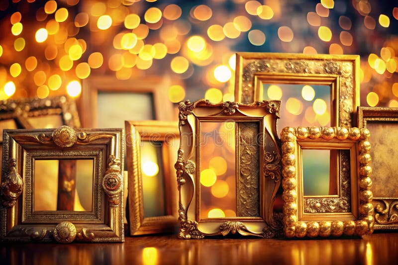 Stunning Bokeh Lights Enhance Elegant Label Frames Versatile Design ...