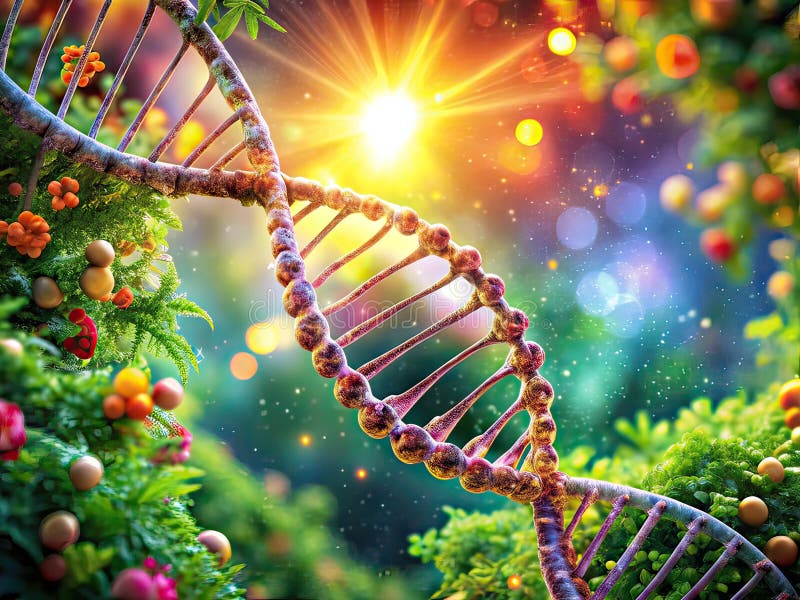 A Stunning Botanical DNA Spiral AIGenerated Visual Exploration of the ...