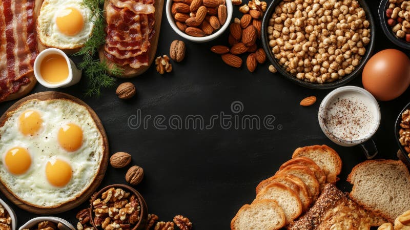 A Stunning Breakfast Setup with Eggs, Pastries, and Coffee Laid Out on ...