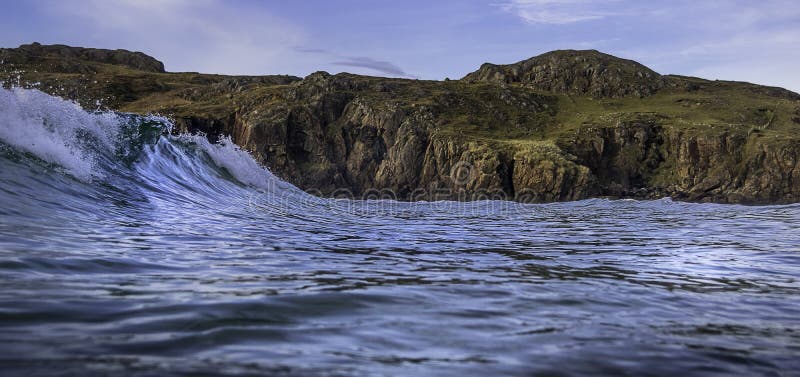 Stunning Breaking Wave in Color Stock Photo - Image of tide, trees ...