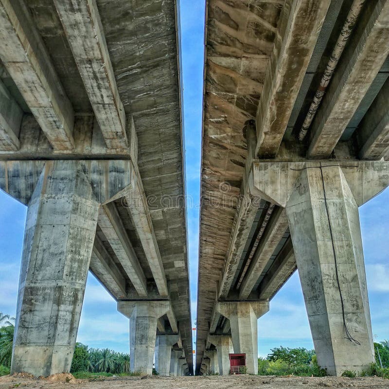 Stunning Bridge Under Construction with Blue Sky Stock Photo - Image of ...