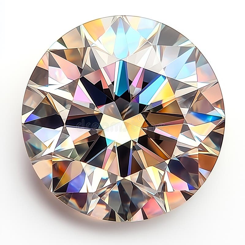 A Stunning, Brilliantly Cut Diamond Showcasing Vibrant Reflections and ...