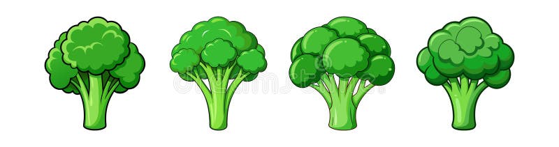 Stunning Broccoli Artwork with Lively Green Color Stock Illustration ...