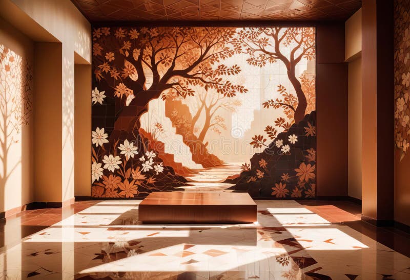 Stunning Broken Arrow Tiles & Playful Shadows in Modern Design Stock ...