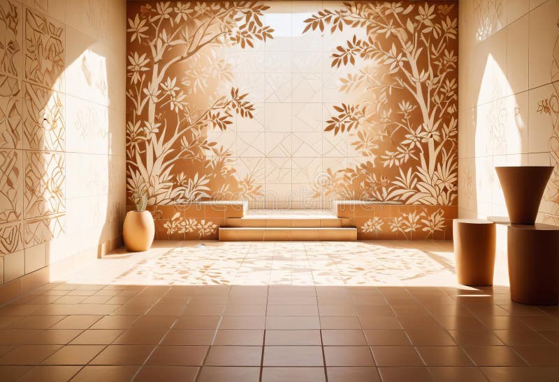 Stunning Broken Arrow Tiles & Playful Shadows in Modern Design Stock ...