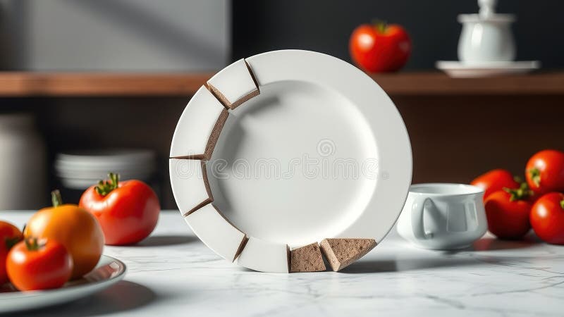Stunning Broken Plate Mockup a Versatile Design Concept for Restaurant ...