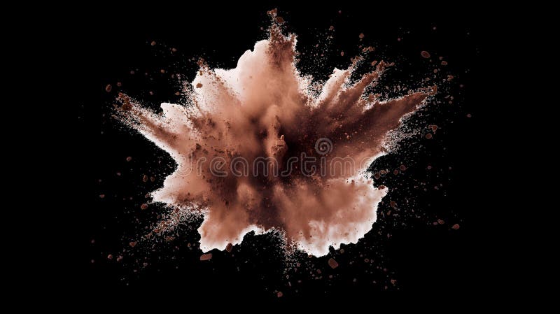 Stunning Brown Powder Explosion Creating a Dramatic Effect on White ...
