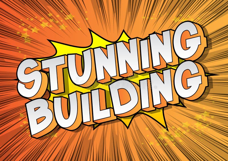 Stunning Building - Comic Book Style Words. Stock Vector - Illustration ...