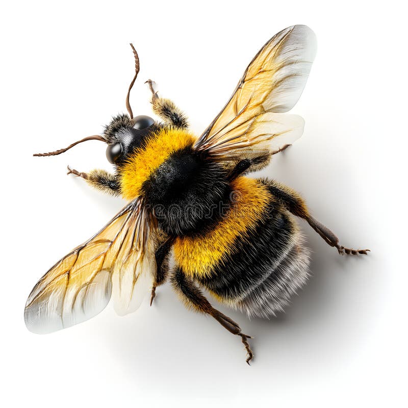 A Stunning Bumblebee is Flying Stock Illustration - Illustration of ...