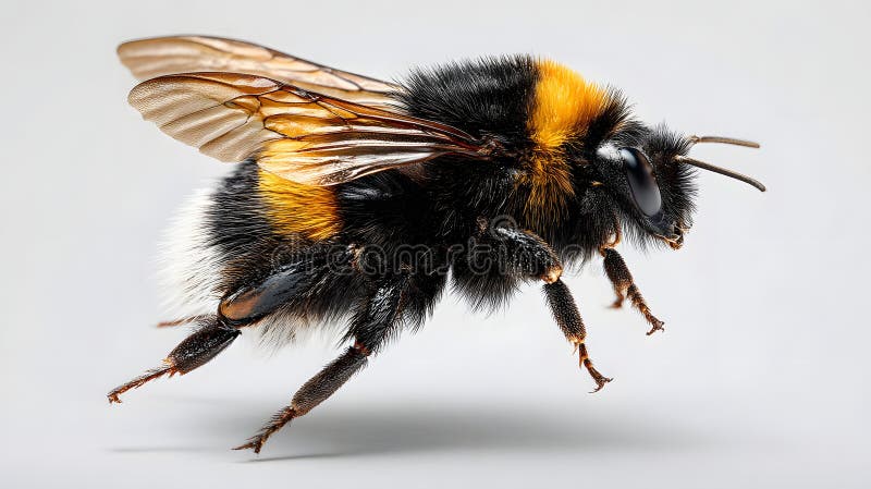 A Stunning Bumblebee is Flying Stock Illustration - Illustration of ...