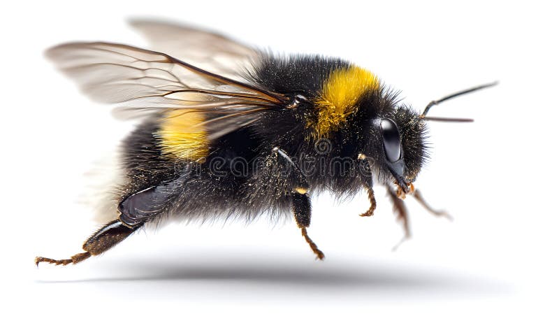 A Stunning Bumblebee is Flying Stock Illustration - Illustration of ...