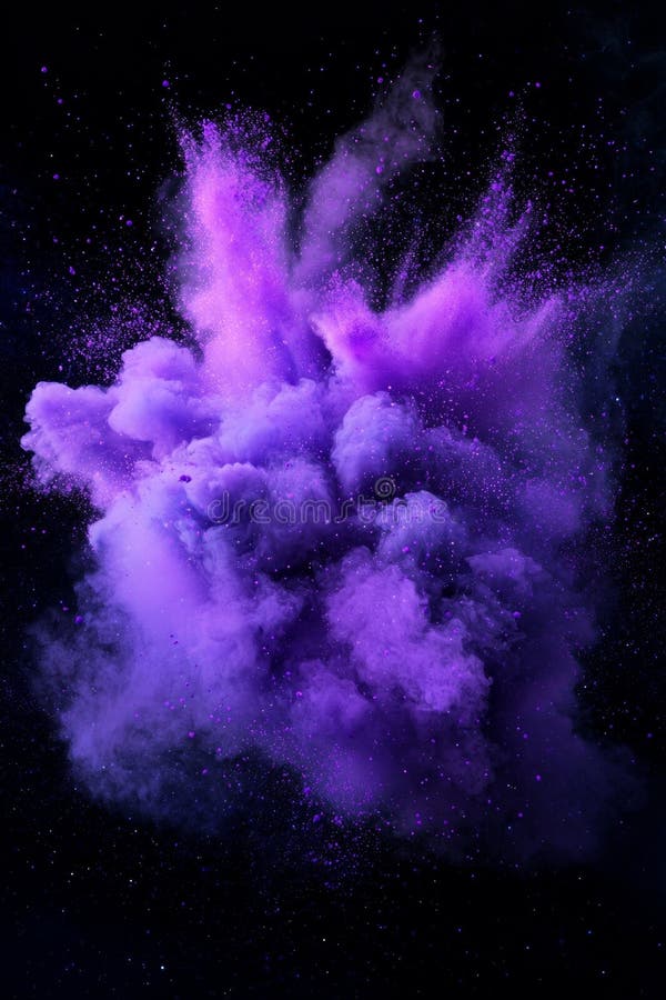 Stunning Burst of Purple Particles Explodes Outward, Creating a ...