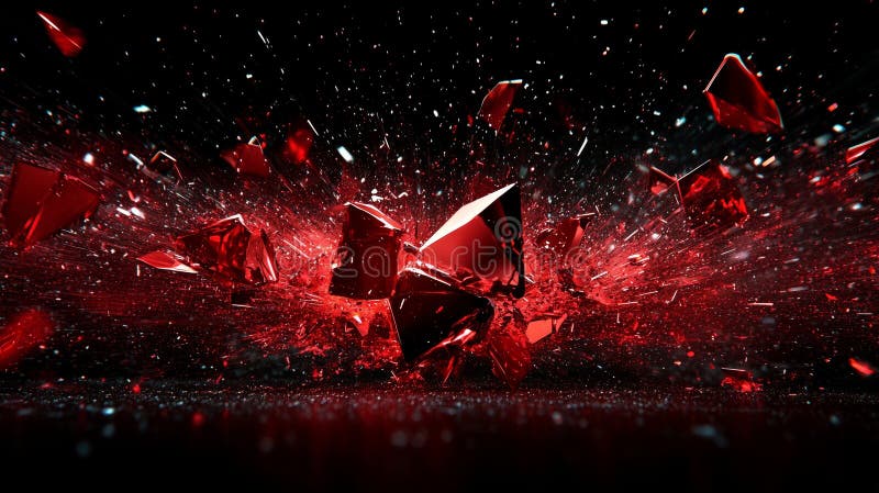 Shattered Crystal Explosion Dark Space Stock Photos - Free & Royalty ...