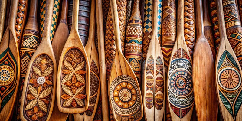 Stunning Canoe Paddle Designs Exploring Artistic Wood Grain Patterns ...
