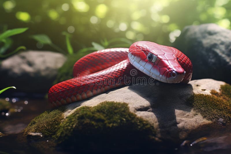 Snake Captured Shot in Nature Stock Illustration - Illustration of ...