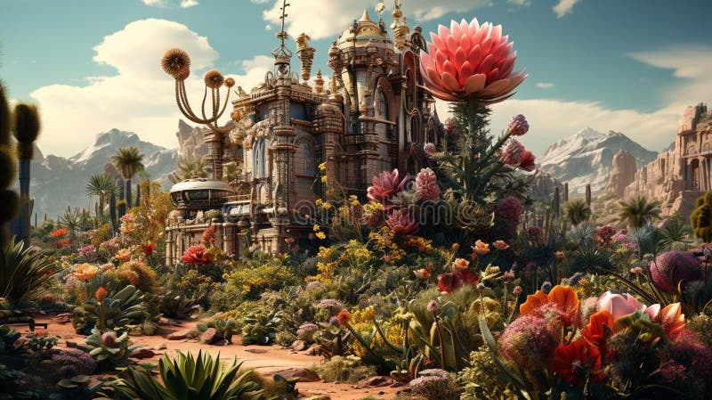 Stunning Castle Located in the Center of a Tropical Paradise, AI ...