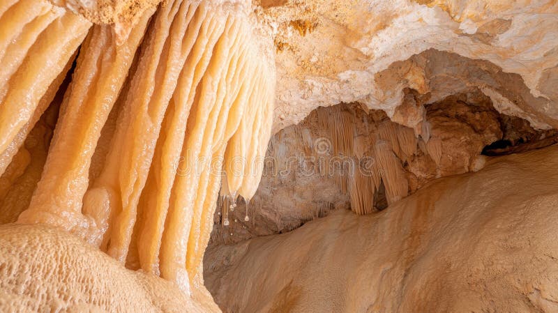Stunning Cave Interior with Intricate Rock Formations Stock ...