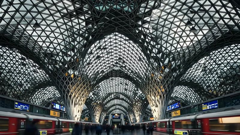 Artistic Ceiling in Modern Terminal Generative AI Stock Video - Video ...