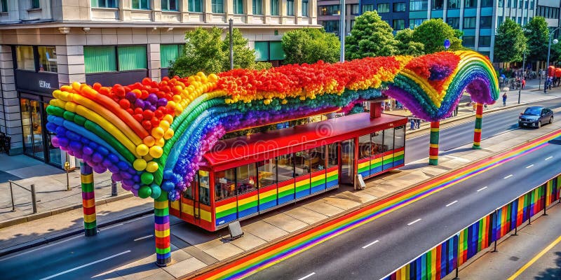 A Stunning Celebration of LGBTQ Pride at a Hyperrealistic Bus Stop a ...