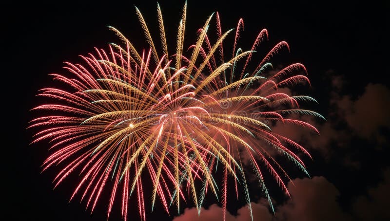 Stunning Celebration Scene Firework Extravaganza Lights Up the Night ...