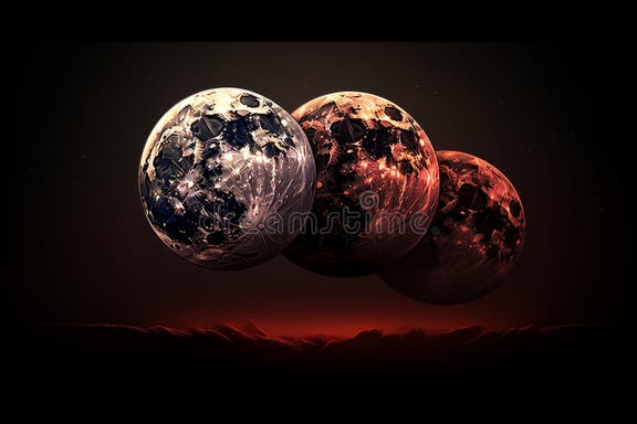 Stunning Celestial Event the Captivating Lunar Eclipse with the Moon in ...