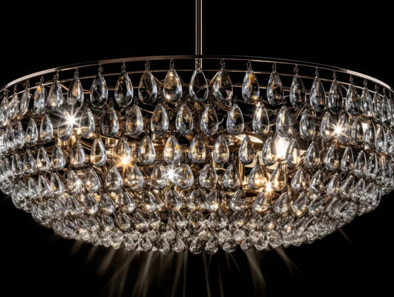 A Dramatic Chandelier Crafted from Sparkling Crystals Created with ...