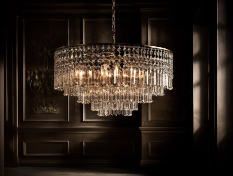 A Dramatic Chandelier Crafted from Sparkling Crystals Created with ...