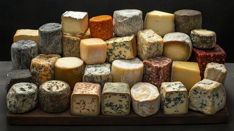 Stunning Cheese Board Featuring Variety of Artisanal Cheeses ...