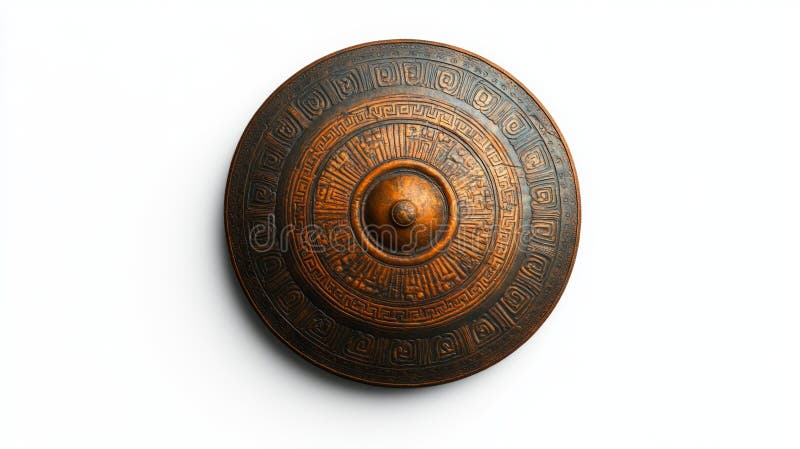 An Ancient Circular Artifact with Intricate Engravings and a Domed ...