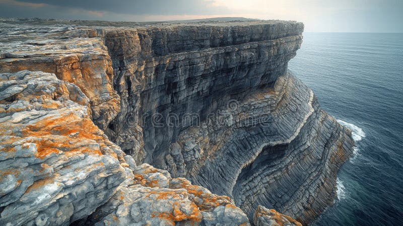 Stunning Cliffside View with Dramatic Drops and Vibrant Colors Captured ...