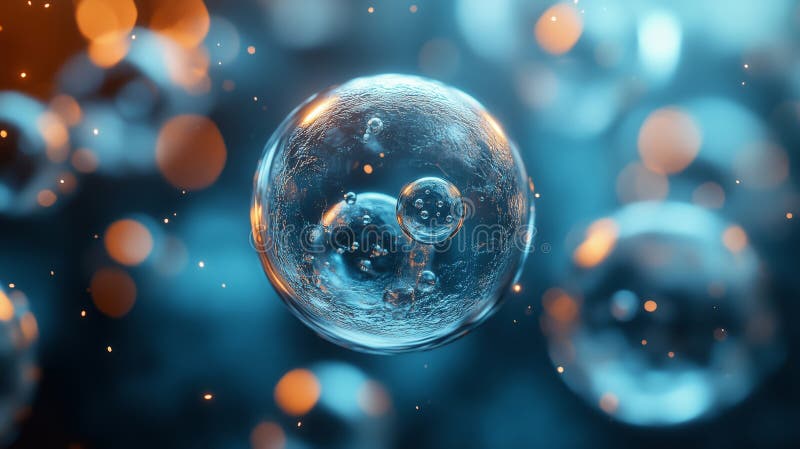 Stunning Close Up of Bubbles with Glowing Light Effects Stock Image - Image of orange, abstract ...