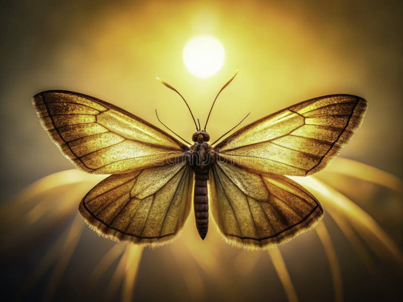 Moth Wing Silhouette a Captivating CloseUp of Natures Elegant Artistry ...
