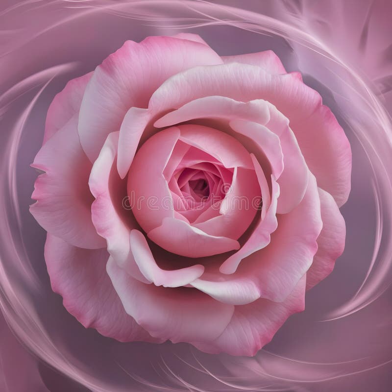 A Stunning Close Up of a Delicate Pink Rose in Full Stock Photo - Image ...