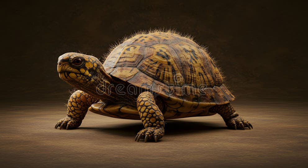 Eastern Box Turtle Close-Up: a Detailed 3D Render of a Reptile with ...