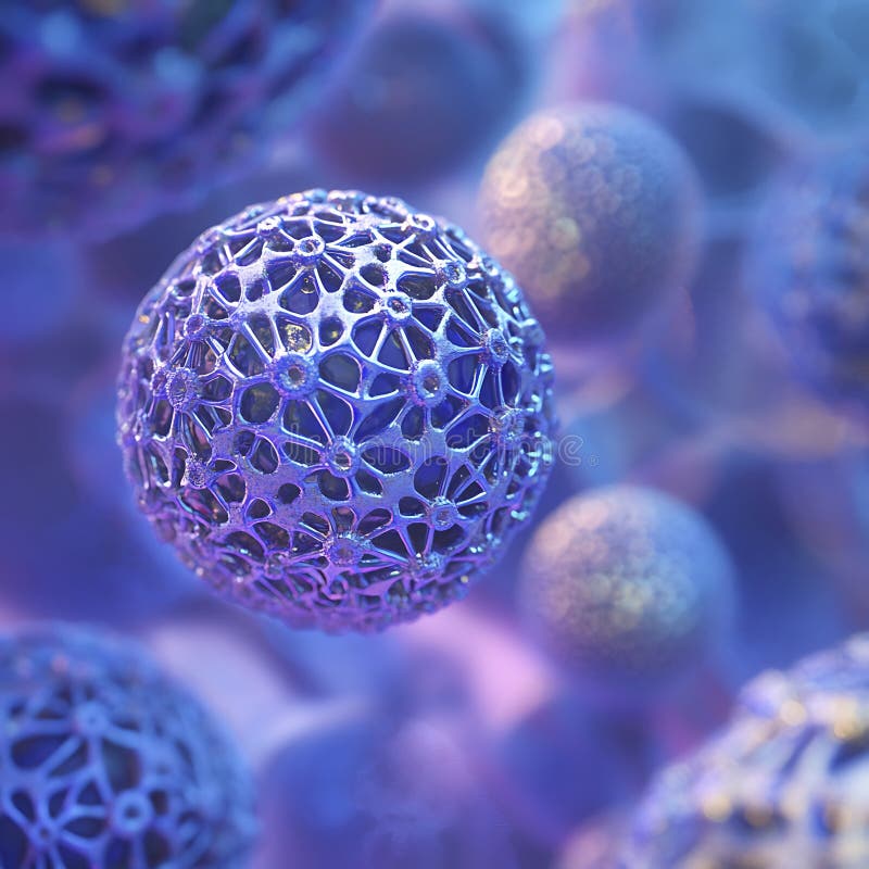 Stunning Close-Up of HPV Virus with Honeycomb Textures Stock Photo ...