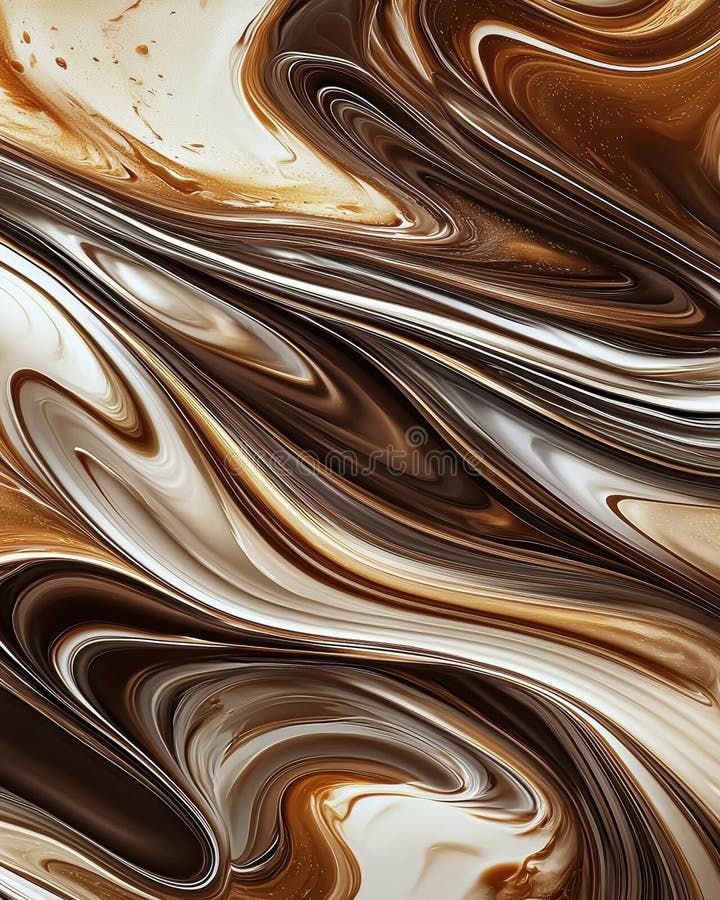 Stunning Close-Up of a Luxurious Chocolate Swirl Background Creating ...