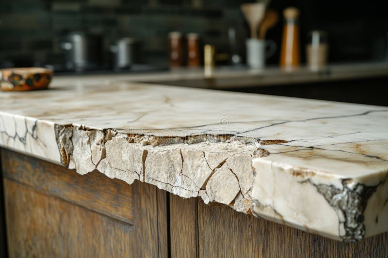 A Stunning Close-up of a Marble Countertop Showcasing Unique Patterns ...
