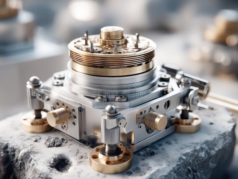 A Stunning Close Up of a Metal Object on a Rock Inspired by Space ...