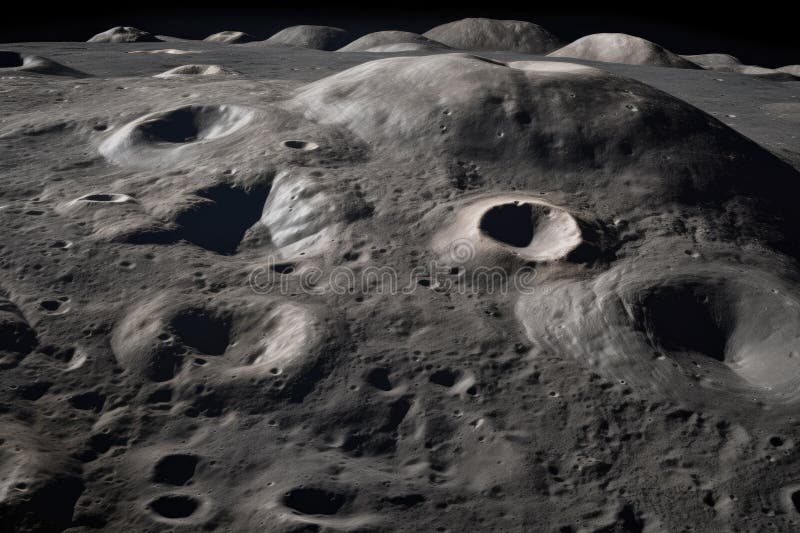 Stunning Close-up of the Moon S Craggy Surface, with Lunar Dust and ...