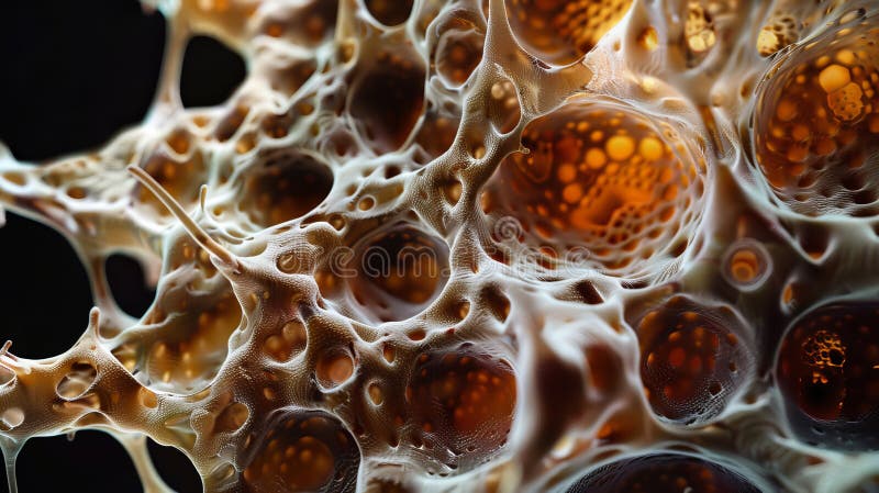 Stunning Close Up of a Nerve Illuminated with Soft Lighting Against a ...