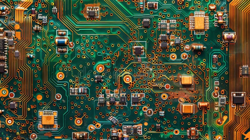 Stunning Close Up of a Printed Circuit Board Showcasing Intricate ...