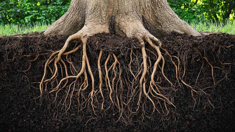 Majestic Tree Roots System Underground Wonders of Nature Stock ...