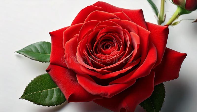 A Stunning Close-up of a Single, Deep Red Rose, Stock Photo - Image of ...